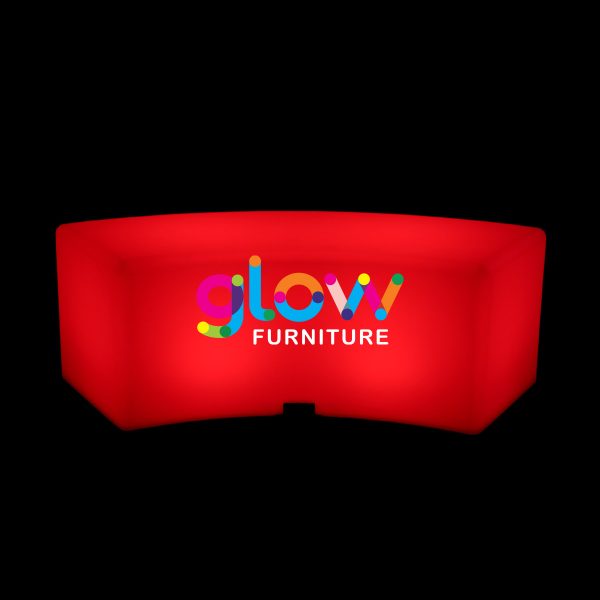 Glow curved bench hire- Sydney and Melbourne