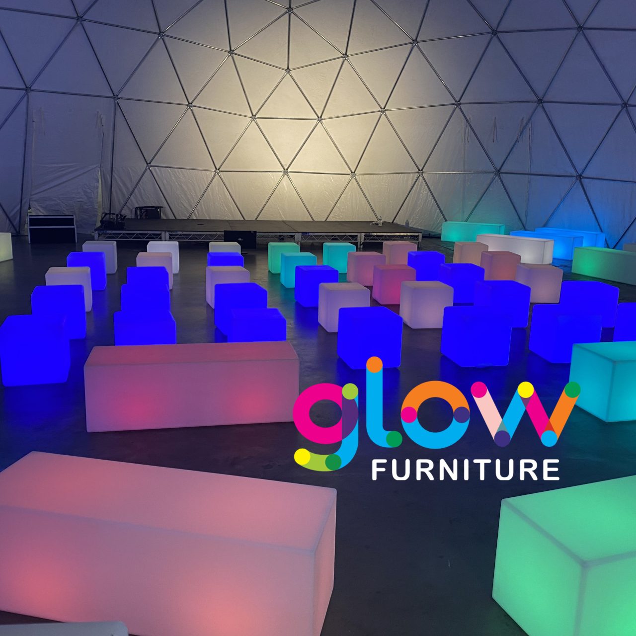 Glow cube hire- Light up ottoman cubes in Sydney & Melbourne