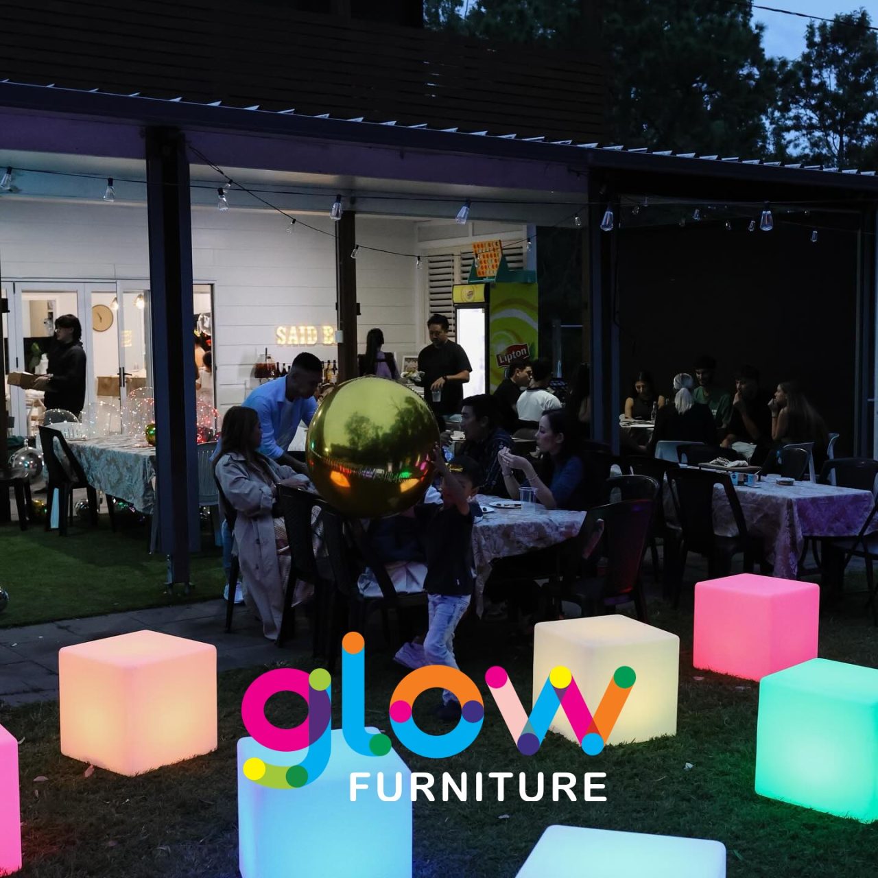 Glow cube hire- Light up ottoman cubes in Sydney & Melbourne